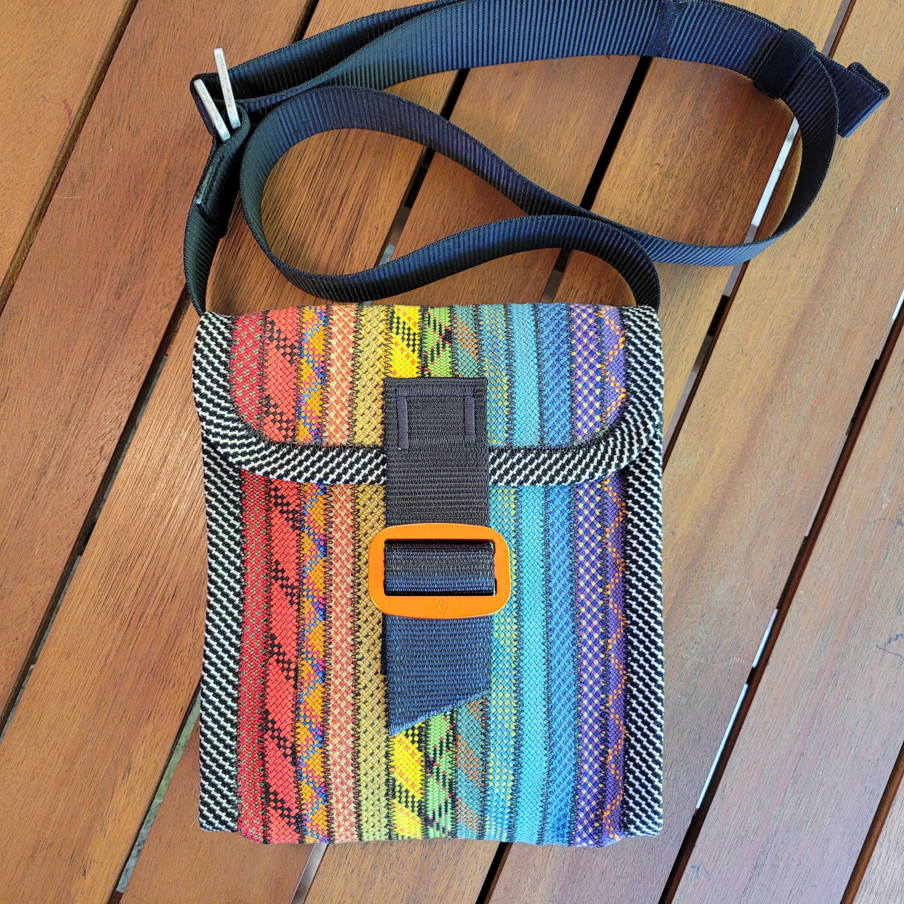 Upcycled Rope Satchel in Vibrant Rainbow | Send On Upcycling