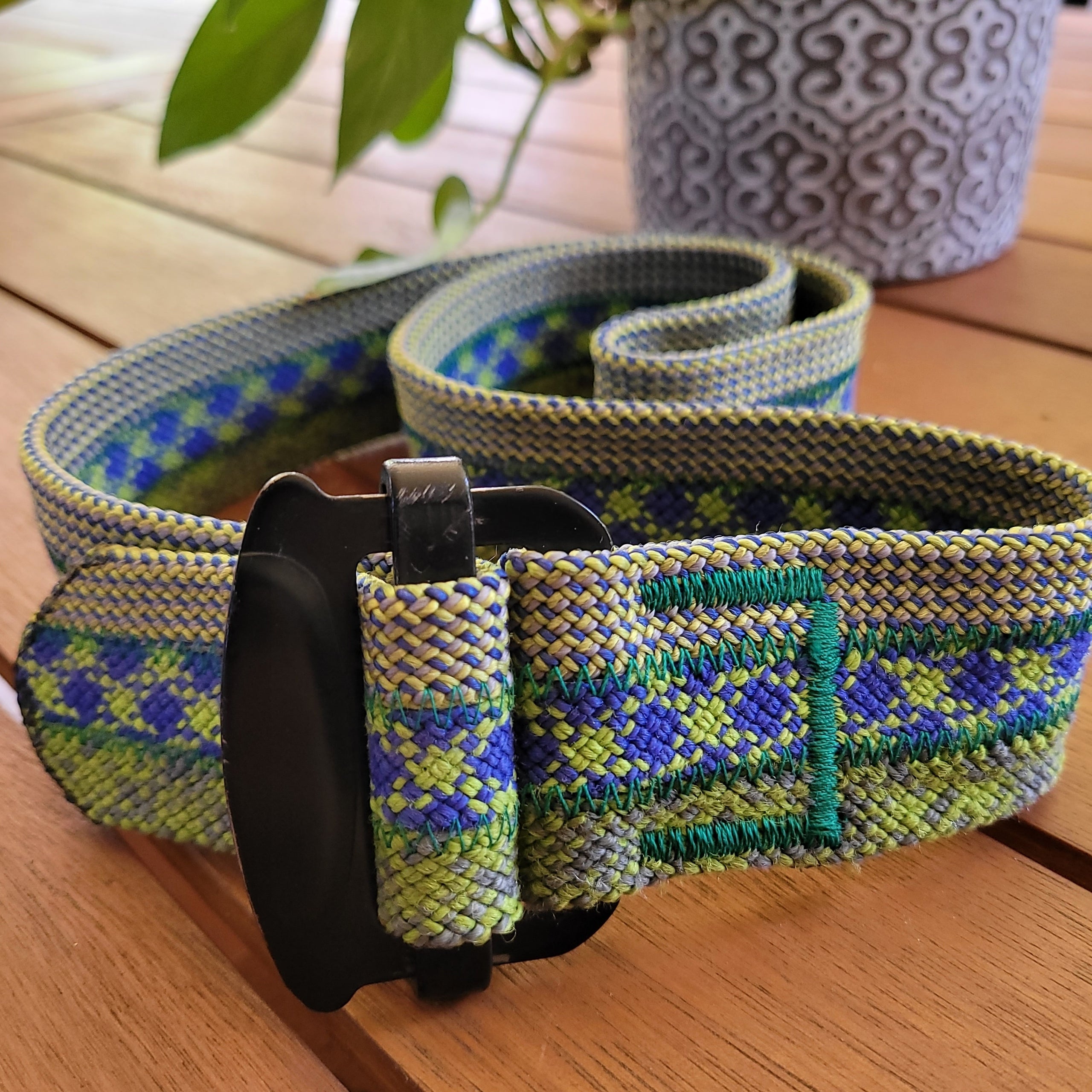 Upcycled Rope Belts in Gorgeous Greens | Send On Upcycling